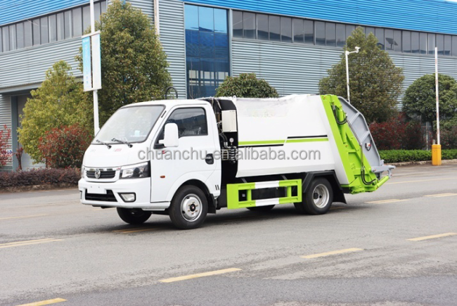 Garbage truck side view