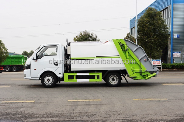 Garbage truck operation view