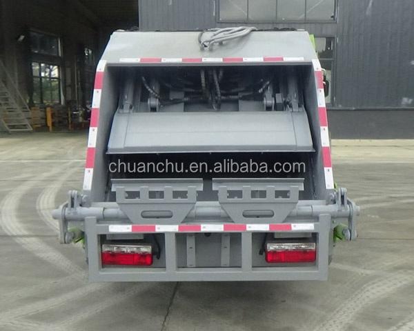 Garbage truck in operation