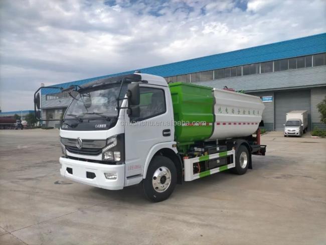 Pure electric garbage compactor truck interior