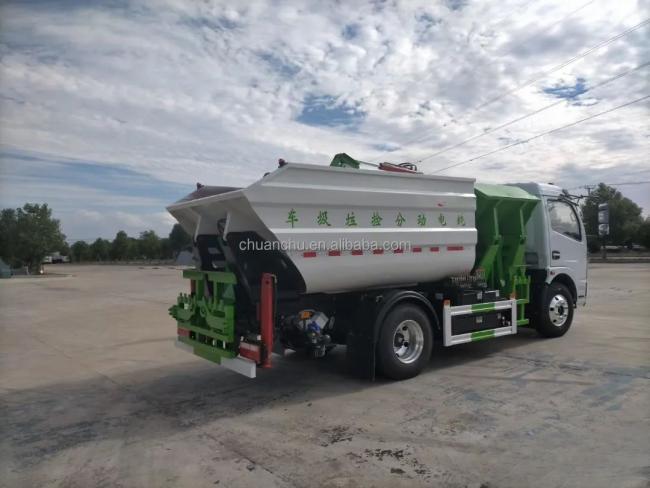Pure electric garbage compactor truck compacting system