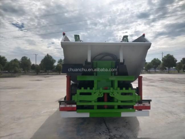 Pure electric garbage compactor truck charging port