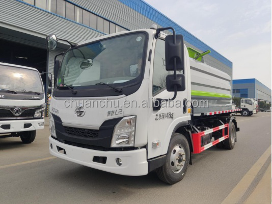 4×2 garbage compactor truck side view