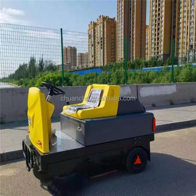 Pure Electric Floor Sweeper - Operation View