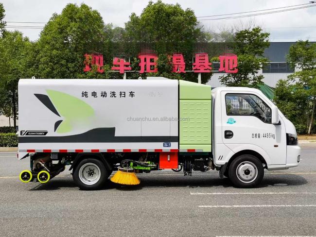 Dongfeng electric road sweeper operation view