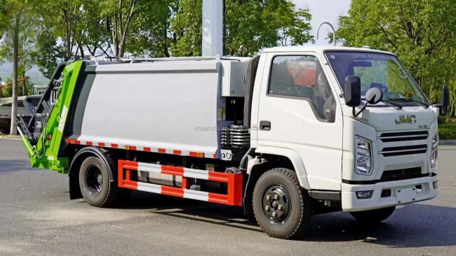 JMC Compressed Garbage Truck rear view