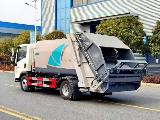 4×2 Trash Compression Garbage Truck compactor mechanism