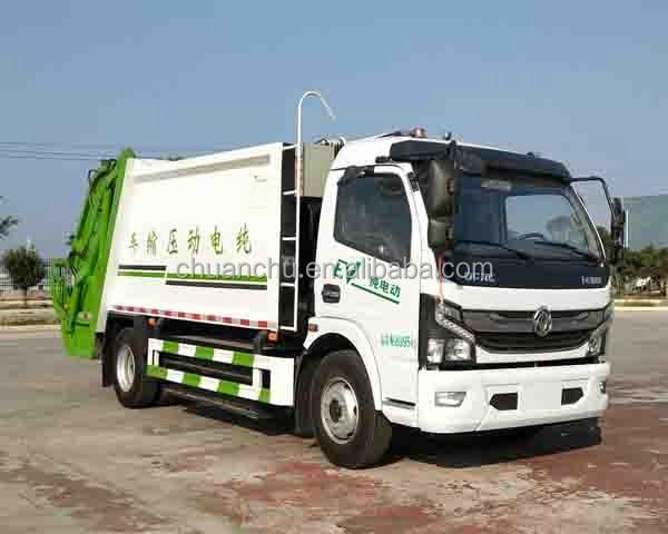 Dongfeng electric garbage truck front view