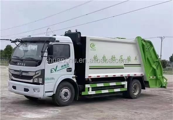 Dongfeng electric garbage truck rear view