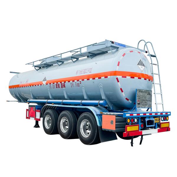 Quality High Capacity 24000L PE Lining Hydrochloric Acid Tanker Semi Trailer With 3 for sale