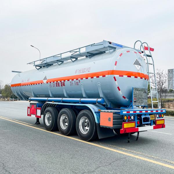Quality High Capacity 24000L PE Lining Hydrochloric Acid Tanker Semi Trailer With 3 for sale
