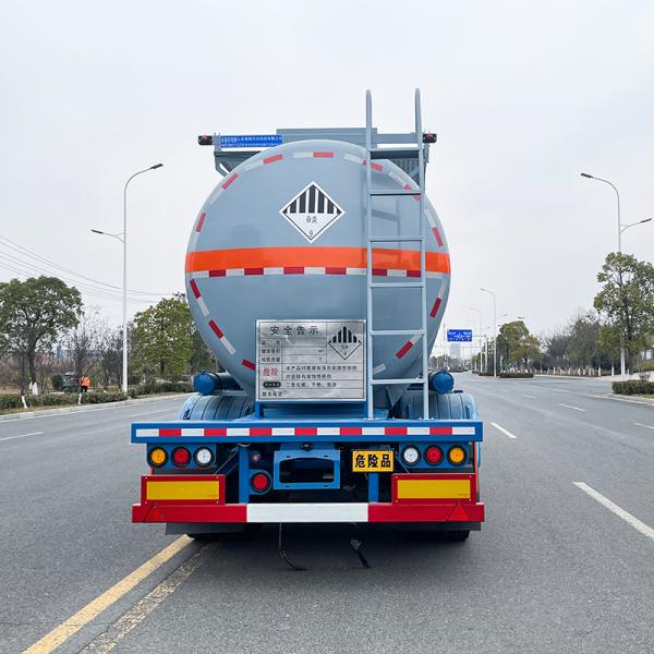 Quality High Capacity 24000L PE Lining Hydrochloric Acid Tanker Semi Trailer With 3 for sale