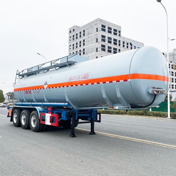 Quality High Capacity 24000L PE Lining Hydrochloric Acid Tanker Semi Trailer With 3 for sale