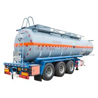 Quality 3 axles Large Tank Semi Trailer For Dangerous Chemical Liquid Transport 32T Max for sale
