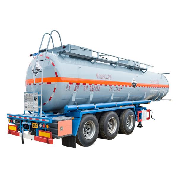 Quality 3 axles Large Tank Semi Trailer For Dangerous Chemical Liquid Transport 32T Max for sale