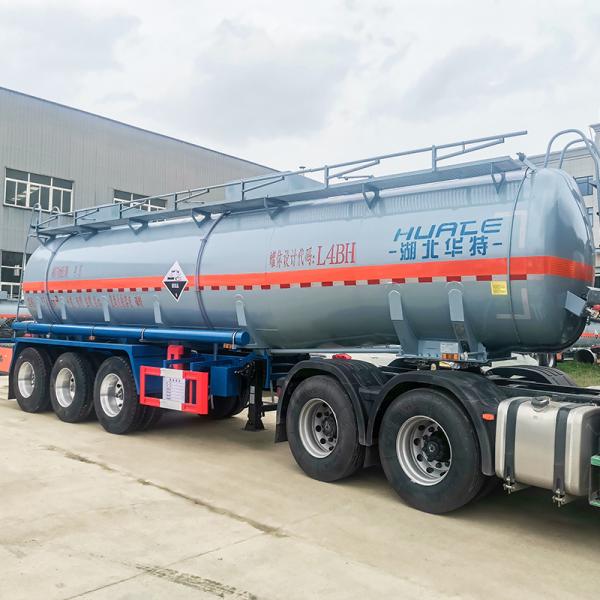 Quality 3 axles Large Tank Semi Trailer For Dangerous Chemical Liquid Transport 32T Max for sale