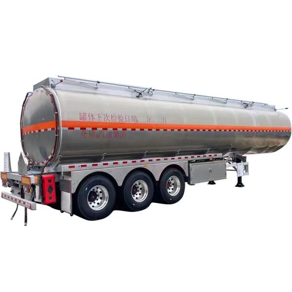 Quality Stainless Steel 42000 Litres Tank Semi Trailer Diesel Jet Fuel Truck 20 - 100T Loading Capacity for sale