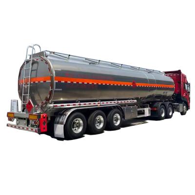 China 30000L - 60000L Capacity Fuel Tank Semi Trailer Stainless Steel 5182 Oil Tanker Truck for sale