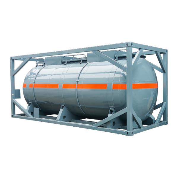 Quality 20 Feet Aluminum HCL ISO Tank Container Internal Dimensions 6058mm*2438mm*2591mm for sale