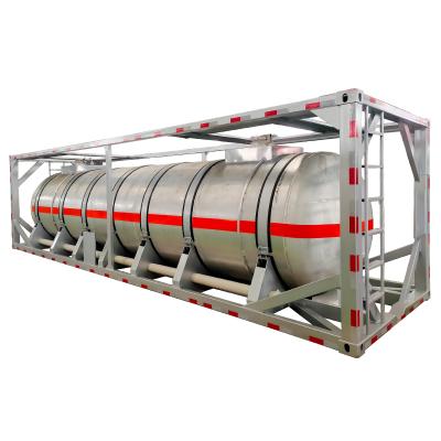 China Aluminum Alloy Tank Container For Chemical Dangerous Liquid 30ft 28000 Liters Capacity for sale