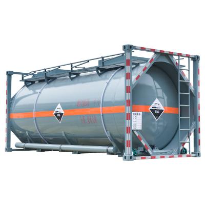 China 20FT Chemical Liquid Tank Container For Sulfuric Hydrochloric Acid for sale