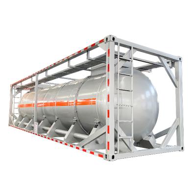 China 30FT Chemical Transportation Tank Container 9125mm*2438mm*2591mm Dimensions for sale