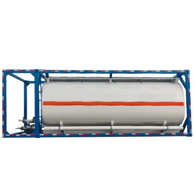 China 20ft ISO Tanker Container For Liquid Chemical Caustic Soda Length 20' Solution for sale
