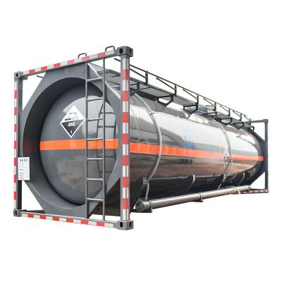 China 30ft ISO Tank Transport 28000 Liters Carbon steel For Liquid Chemical for sale