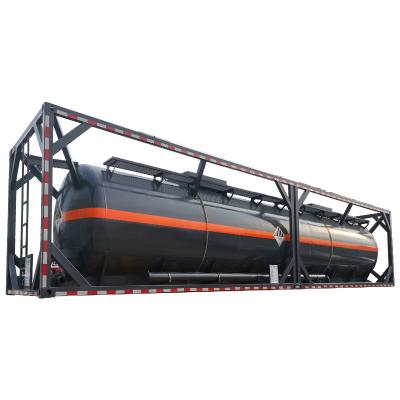 China ISO 20 30 40 FT Tank Container For Clorhidric Acid High Capacity 28000 Liters for sale