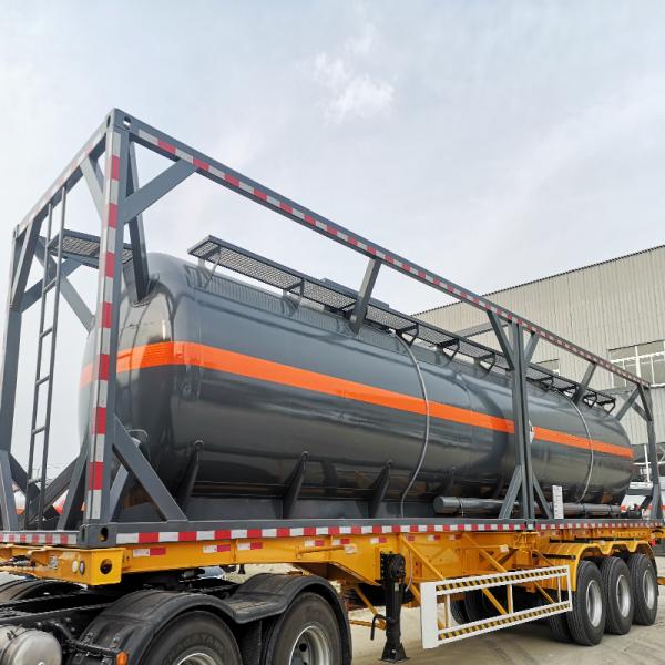Quality ISO 20 30 40 FT Tank Container For Clorhidric Acid High Capacity 28000 Liters for sale