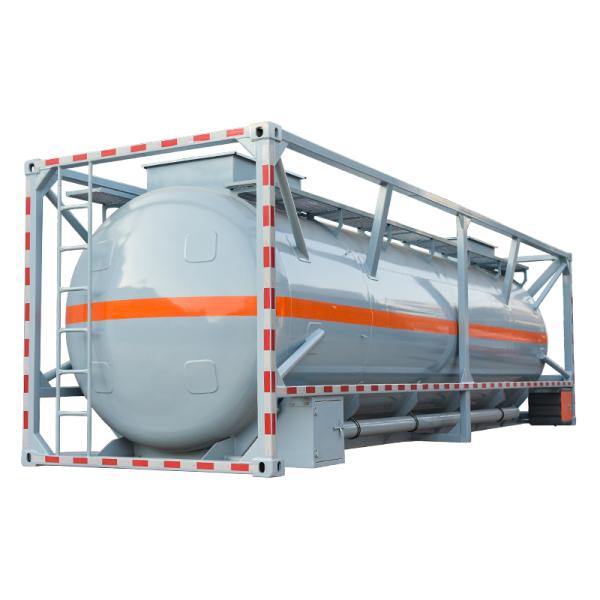 Quality 20ft 30ft Liquid ISO Tank Container 25000 - 28000 Litre Capacity Fuel Oil Tank Container for sale