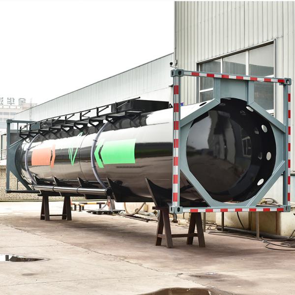 Quality HCL Acid Chemical Liquid ISO Tank Container 40ft External Dimensions 1219x2438x2 for sale
