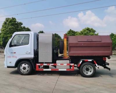 China Pure Electric Self-Handling Garbage Truck with Hook Lift and Compactor Container Energy Type for sale