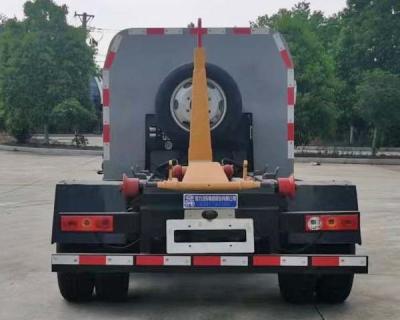 China Pure Electric Self-Handling Garbage Truck with Hook Lift and Compactor Container Energy Type for sale