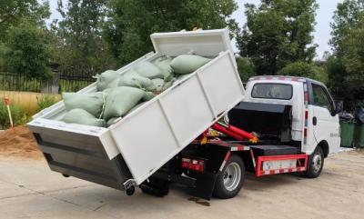 China 4.5 Ton Pure Electric Unloading Type Hook Arm Garbage Truck with Energy Type for sale