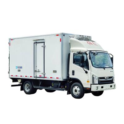China Gross Vehicle Weight ≤5T Fresh Flower Ice Block Cold Chain Car Dual Temperature Unit 4x2 Refrigerated Car Temperature Range -18 for sale