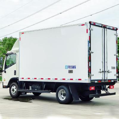 China Gross Vehicle Weight ≤5T Fresh Flower Ice Block Cold Chain Car Dual Temperature Unit 4x2 Refrigerated Car Temperature Range -18 for sale