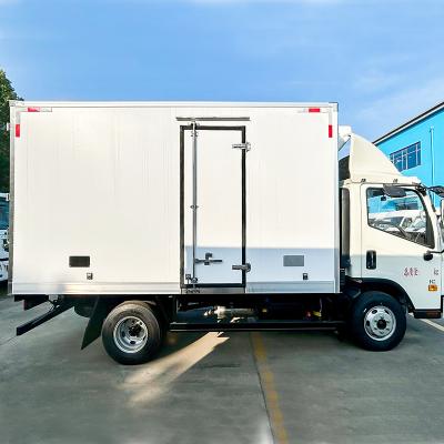 China Gross Vehicle Weight ≤5T Fresh Flower Ice Block Cold Chain Car Dual Temperature Unit 4x2 Refrigerated Car Temperature Range -18 for sale