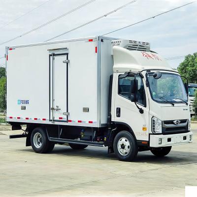 China Gross Vehicle Weight ≤5T Fresh Flower Ice Block Cold Chain Car Dual Temperature Unit 4x2 Refrigerated Car Temperature Range -18 for sale