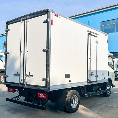 China Gross Vehicle Weight ≤5T Fresh Flower Ice Block Cold Chain Car Dual Temperature Unit 4x2 Refrigerated Car Temperature Range -18 for sale
