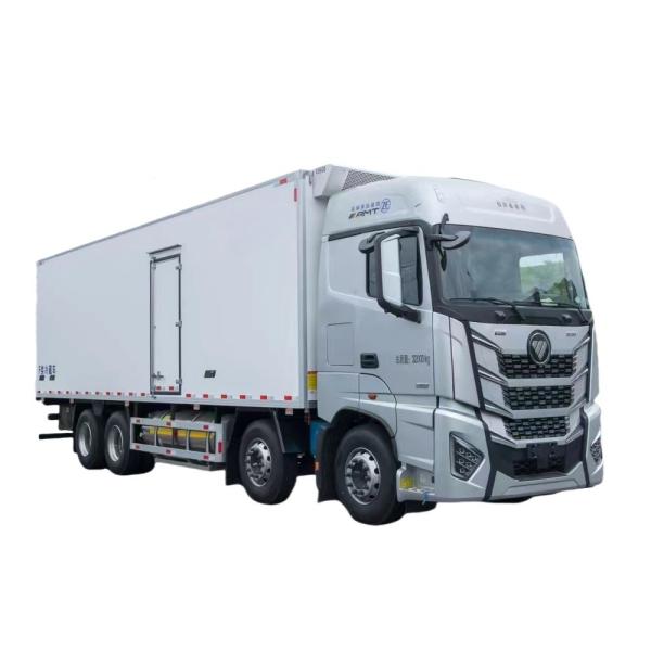 Quality Foton 8.5m 3 Axis 6x2 Refrigerated Box Truck Gasoline Fuel Type Euro 4 for sale