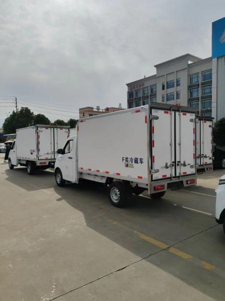 Quality 2 Tons Gasoline Mini Refrigerated Box Truck 1-10T Load Capacity Small Freezer for sale