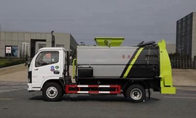 Cina Non c'è problema, il camion elevatore Dongfeng 4x2 è puramente elettrico, gestisce in modo efficiente 6 contenitori di rifiuti da cucina CBM. in vendita