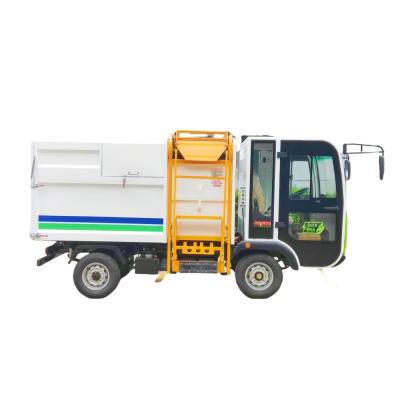 China Pure Electric Dumping Bucket Direct Four Wheel Bin Lift Collection Transportation Garbage Truck for sale