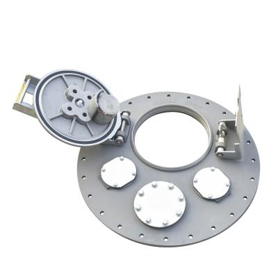 China Tanker Truck or Trailers Customized Aluminum Alloy Round Manhole Cover for Fuel European Standard for sale
