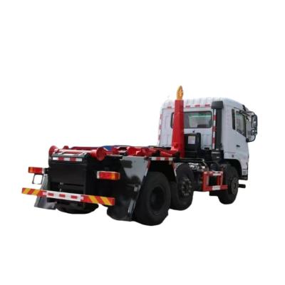 China 0320 Dimensions 10 Wheels Garbage Collection Truck 18ton 2ton Trash Bin Cleaning Truck Swing Arm Garbage Truck With 25ton Crane for sale