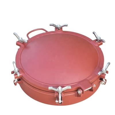 China Customized Support DN500 Carbon Steel Concentrated Sulfuric Acid Quick-open Manhole Cover for Tanker for sale