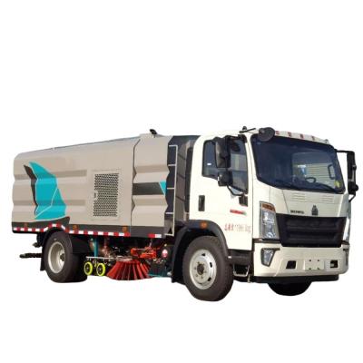 China Manual Transmission Type Sinotruk HOWO 4m3 5m3 6m3 Road Sweeper Truck High Power Clean Truck Road Sweeper for sale