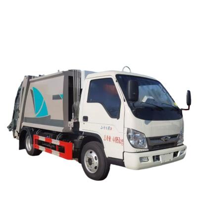 China Foton Small Card Star 4 square Compression Garbage Truck for Garbage Cleaning and Transfer Gross Vehicle Weight 18000 for sale