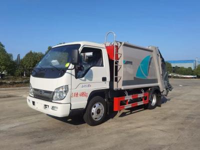 China Foton Small Card Star 4 square Compression Garbage Truck for Garbage Cleaning and Transfer Gross Vehicle Weight 18000 for sale